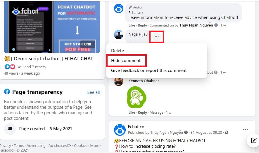 Instructions On how To Hide Comments On Facebook 